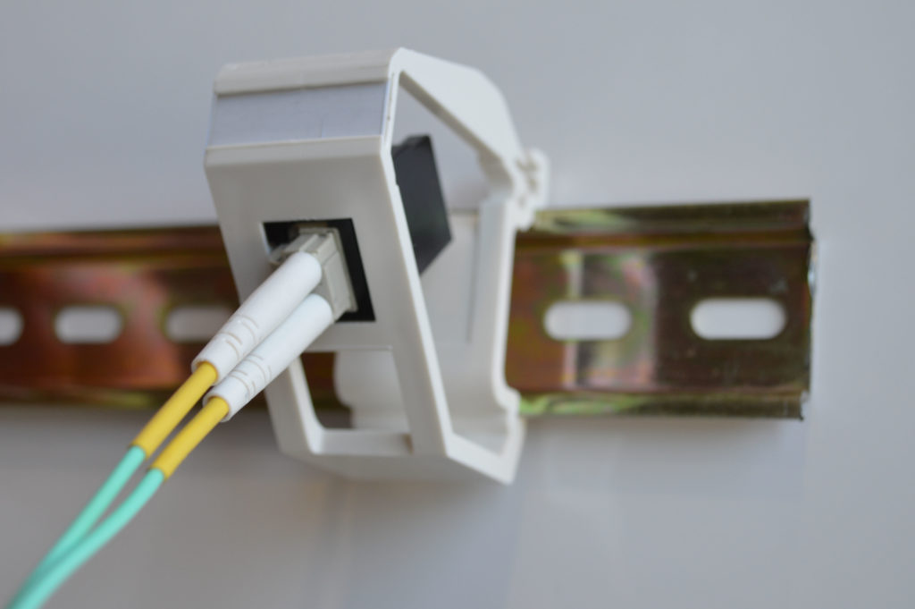 Premium-Line DIN Rail Adapter for RJ45 Keystone Jack