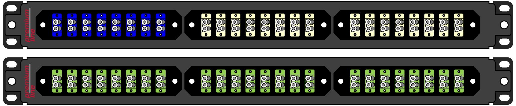 Premium-Line 19” Fiber Optic Patch Panel - Premium-Line