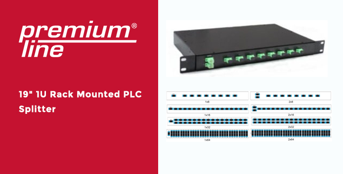 19" 1U Rack Mounted PLC Splitter | Premium-Line