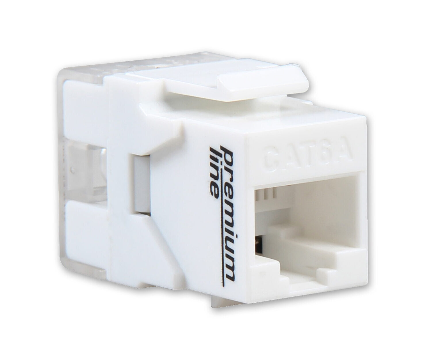 Premium-Line Cat. 6A 180° Unshielded Keystone Jack