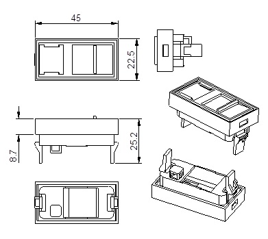 Premium-Line 80 Type French Faceplate Series (80x80)
