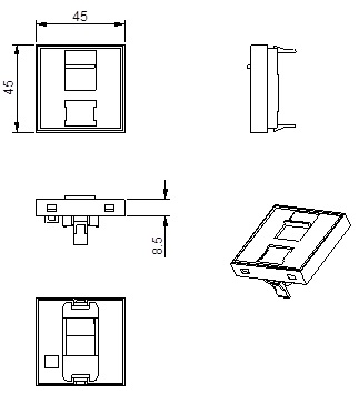 Premium-Line 80 Type French Faceplate Series (80x80)