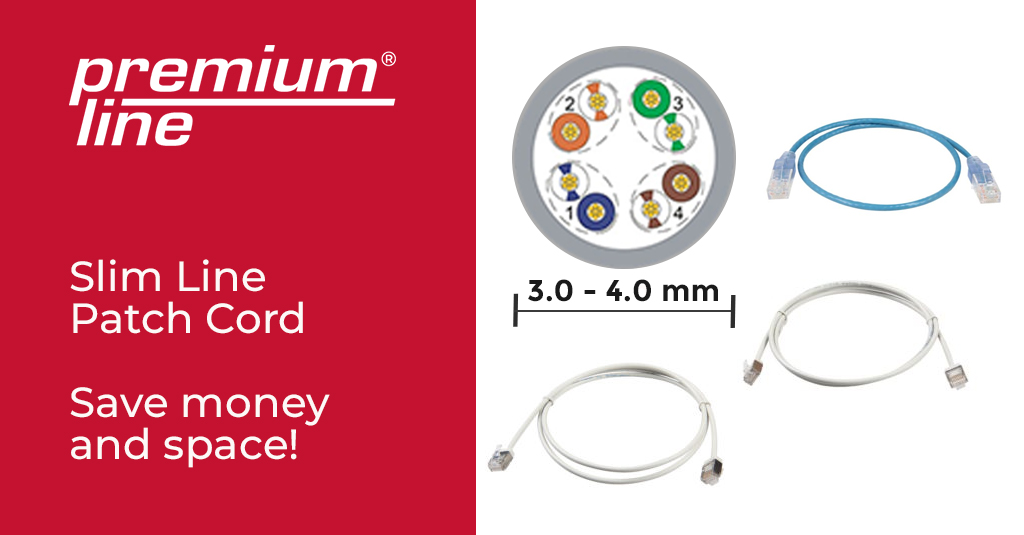 Save money and space: attractive price for SlimLine Patch Cord ...