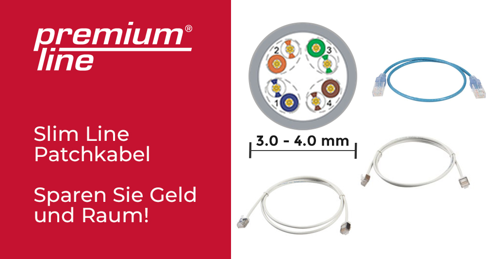 Sparen Sie Geld und Raum: attraktiver Preis für SlimLine Patchkabel ...