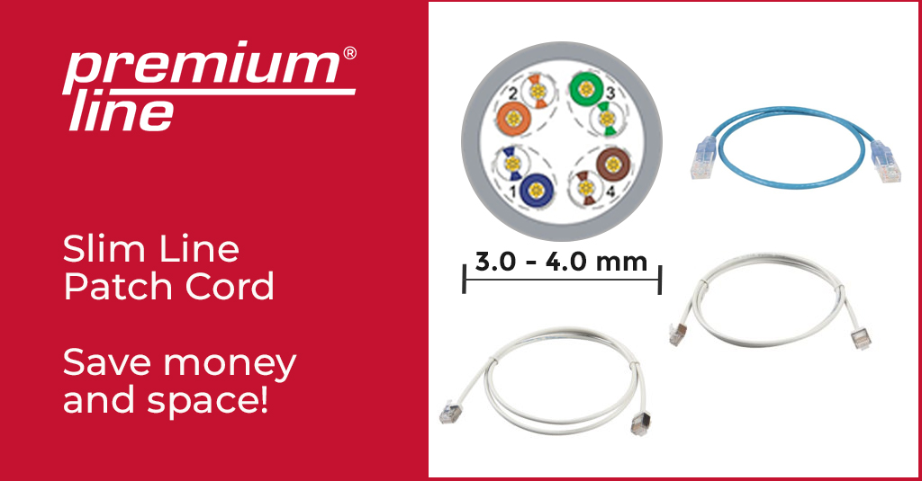 Save money and space: attractive price for SlimLine Patch Cord ...