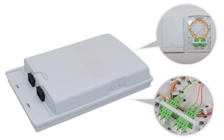 Premium-Line FTTH Distribution Box, 2port mini typeWall Box