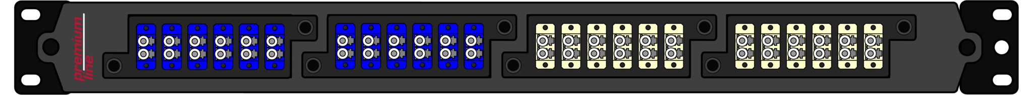 Premium-Line 19” Fiber Optic Patch Panel - Premium-Line