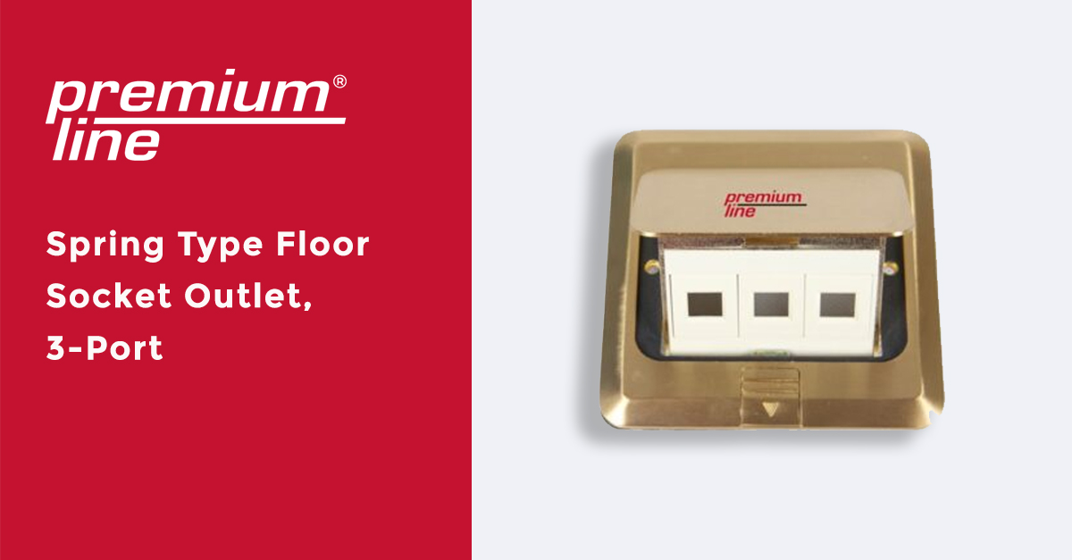 Floor-mounting features: Spring Type Floor Socket Outlet - Premium-Line
